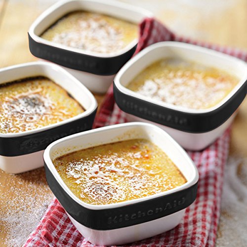 KitchenAid 8 Pack Streamline Ceramic 8oz Ramekins Dish Baking Set Crème ...